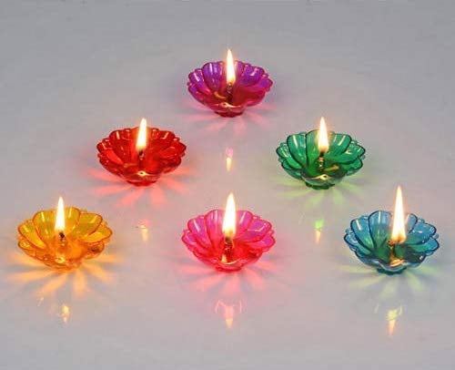 Ascension 12 Designer Transparent Diya Deepak Special Reusable Diya ...