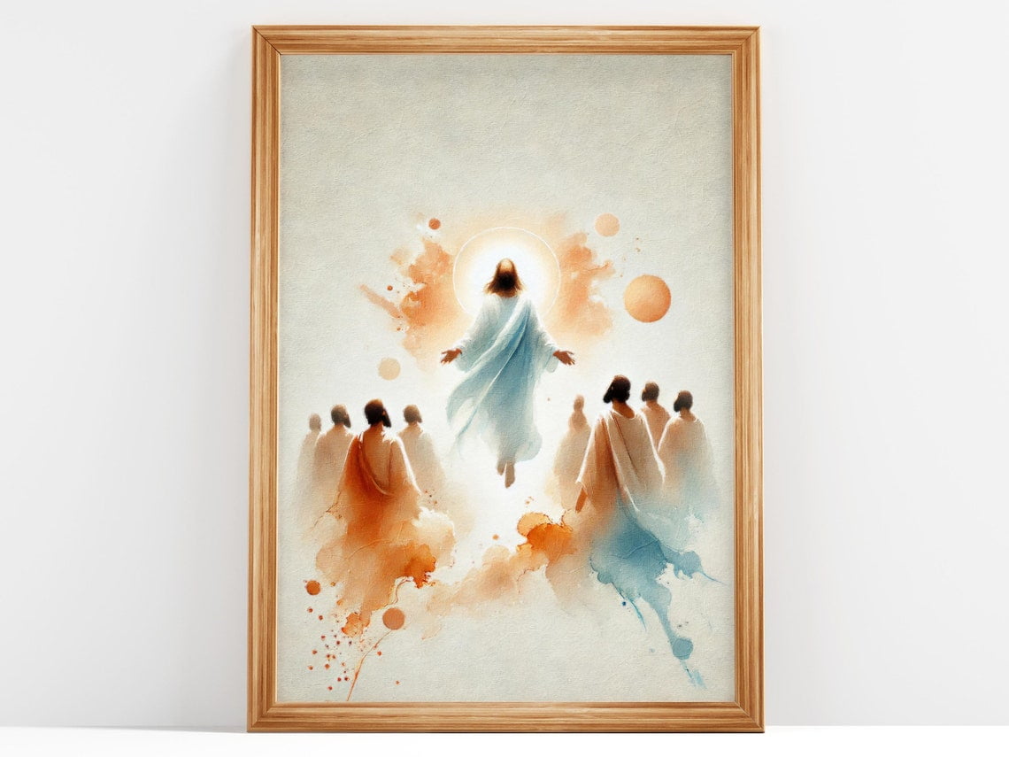 Ascension Glory, Jesus Ascending, Jesus Portrait, Jesus Oil Painting ...