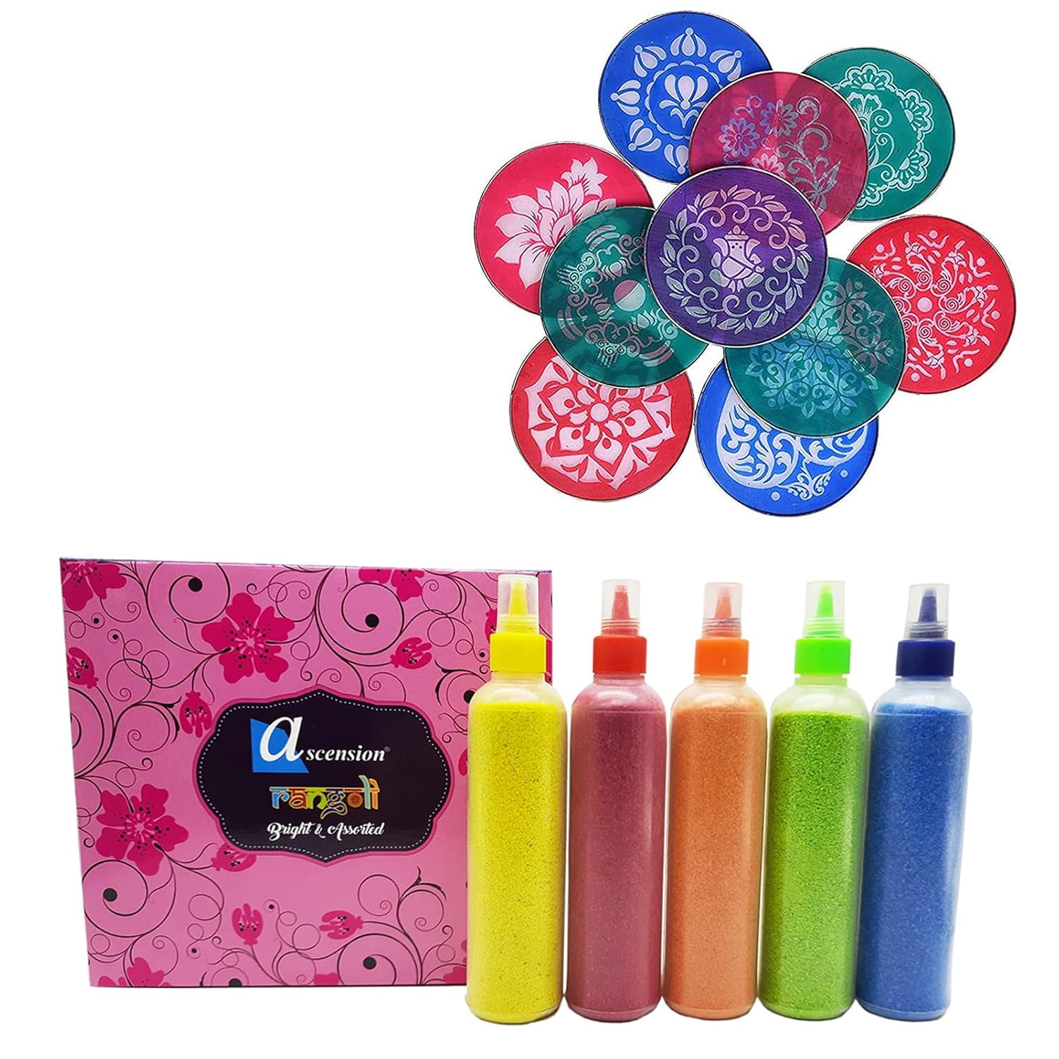 Ascension Rangoli Kit Creativity Diwali Floor Decoration 8inches 5 ...