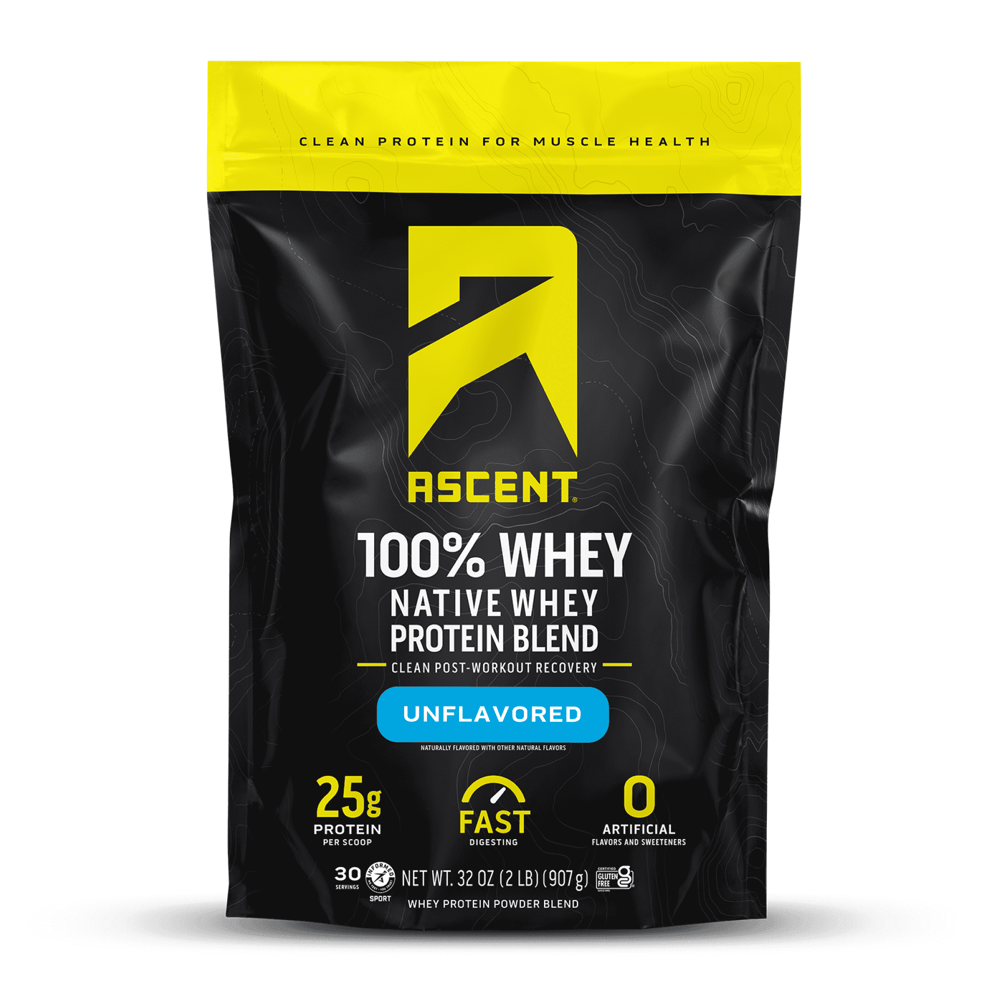 Ascent 100% Whey Protein Powder - Post Workout Whey Protein Isolate ...