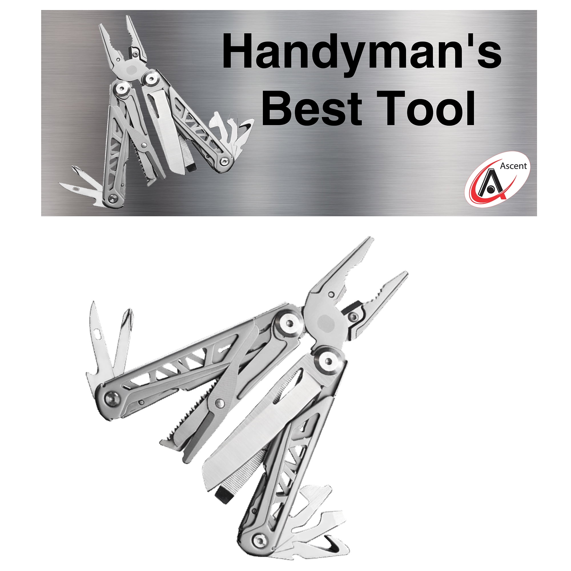 Ascent Handyman DIY Gift Tool Pliers 15 in 1 Multitool Gift Boxed ...