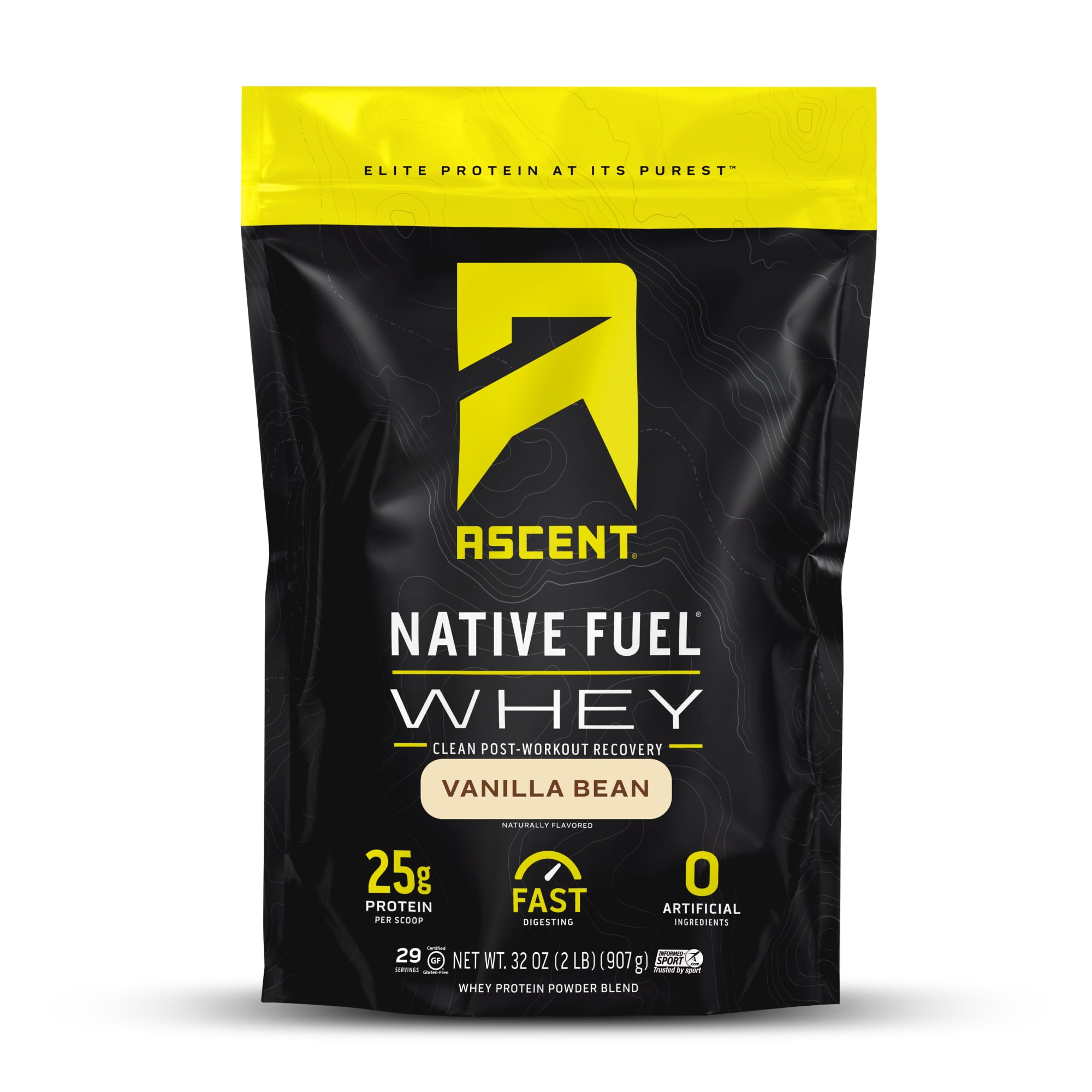 Free Shipping! Ascent Native Fuel Whey Protein Powder, Vanilla Bean, 2 ...