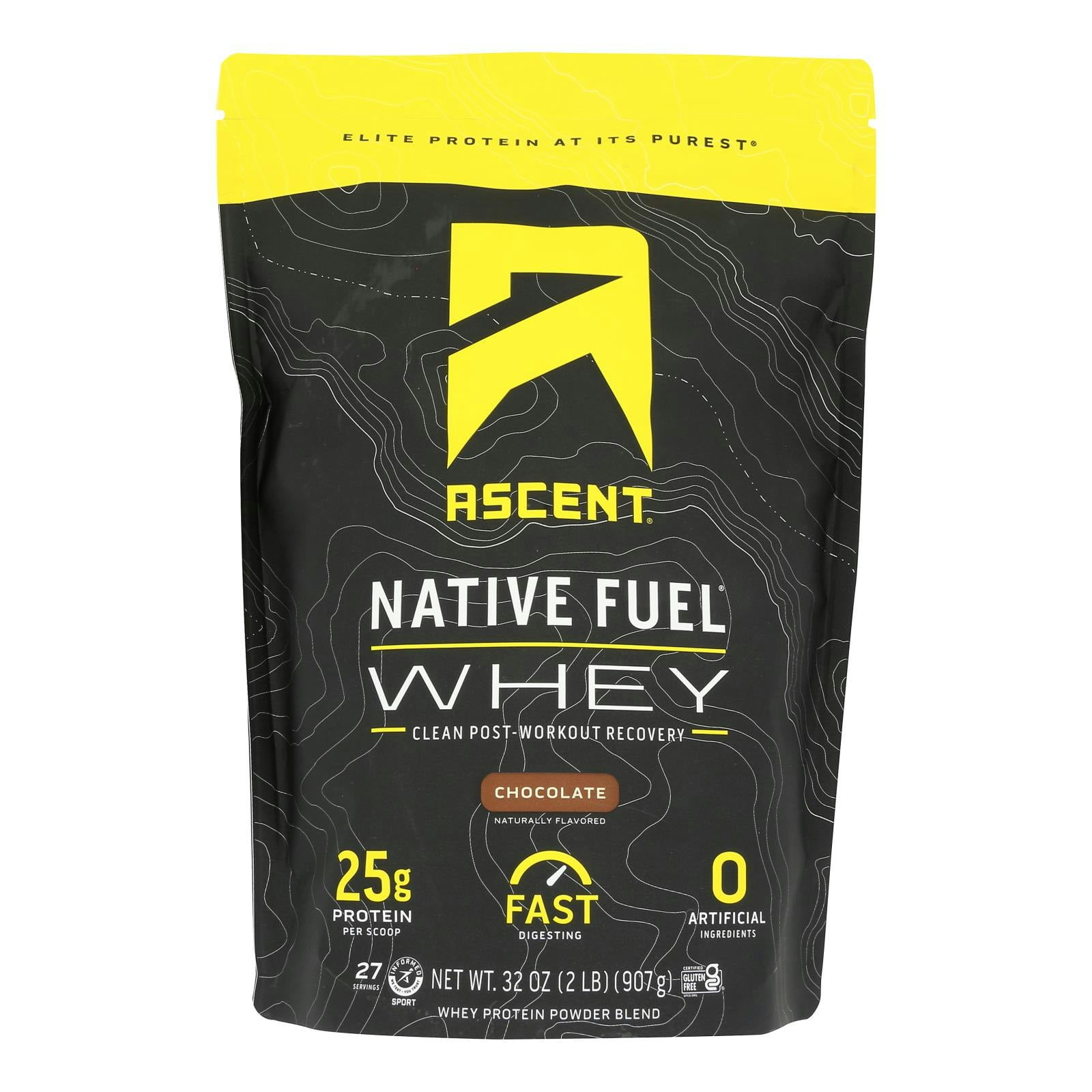 Ascent Whey Protein Native Chocolate 2 lb - Walmart.com