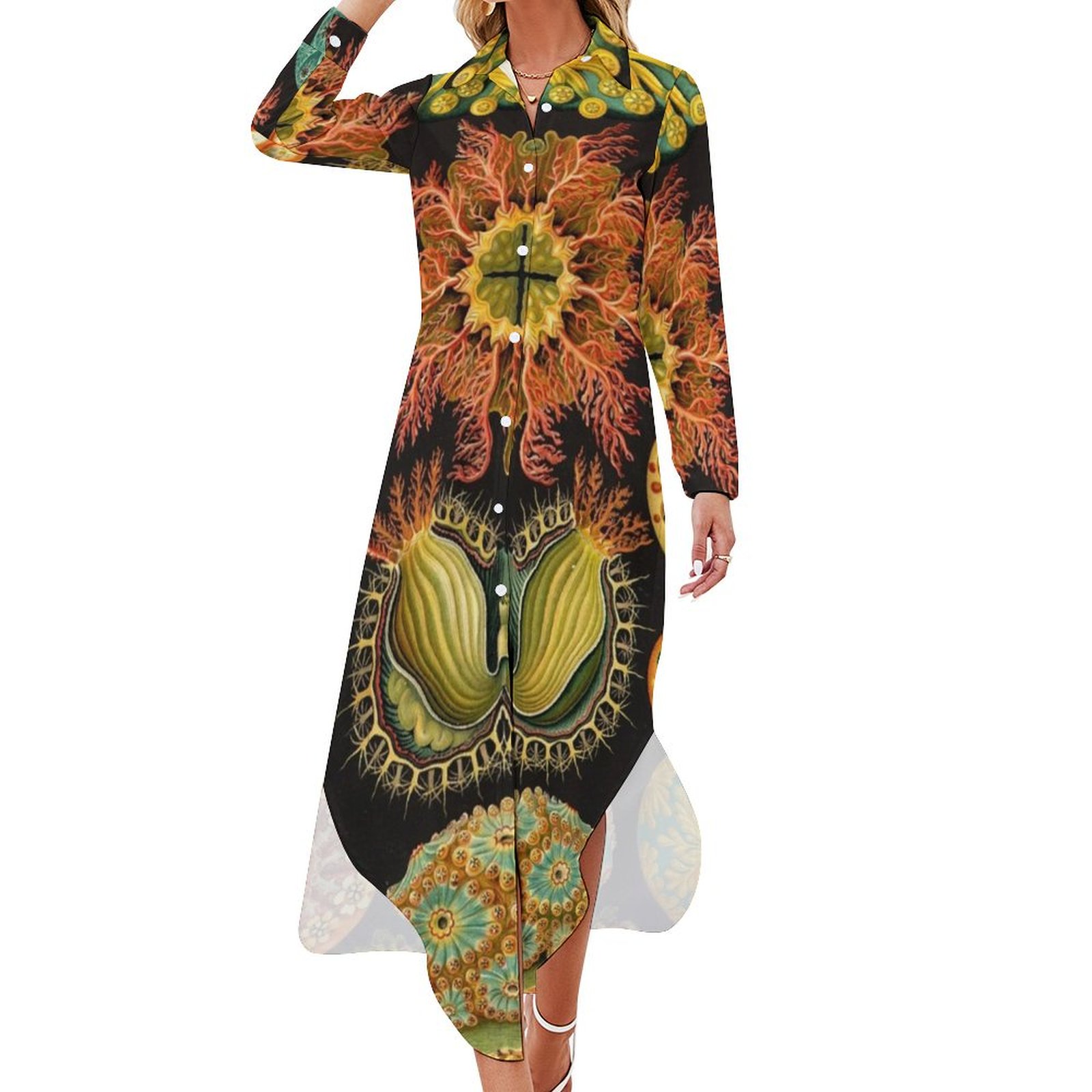 Ascidia - Ernst Haeckel Long Sleeved Shirt Dress elegant women's sets ...