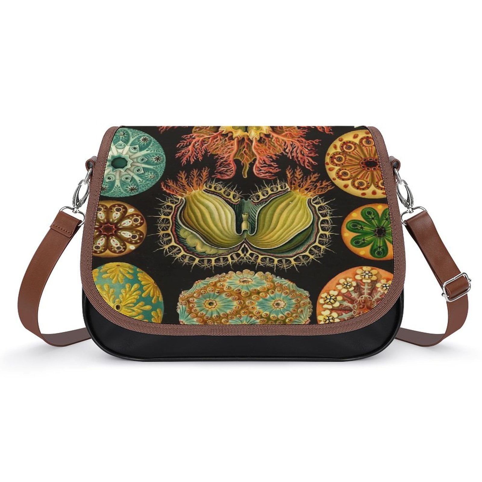 Ascidia - Ernst Haeckel Vintage Crossbody Bag for Women Medium Leather ...