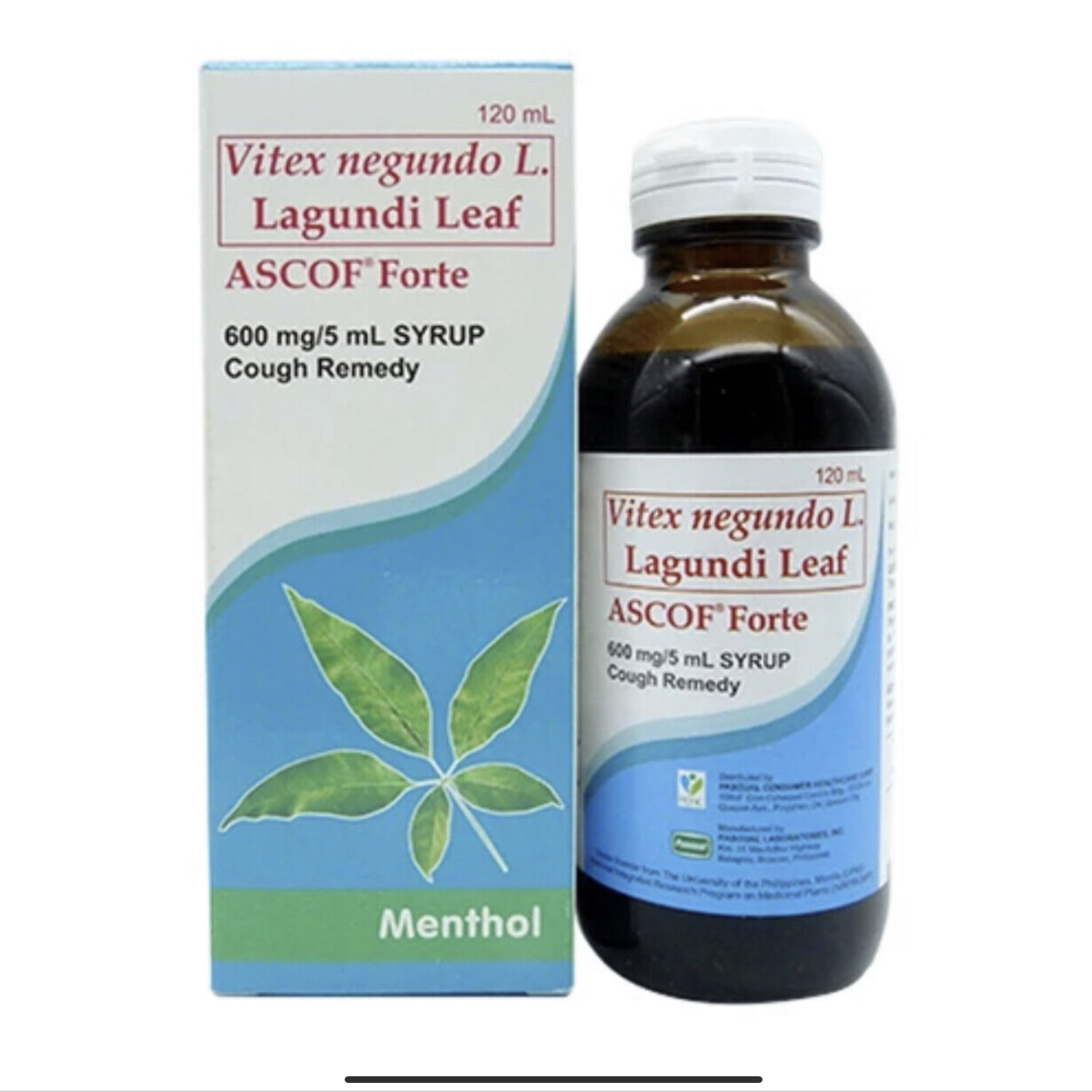 Ascof Forte Lagundi Leaf Syrup Menthol Flavor, 120ml - Walmart.com