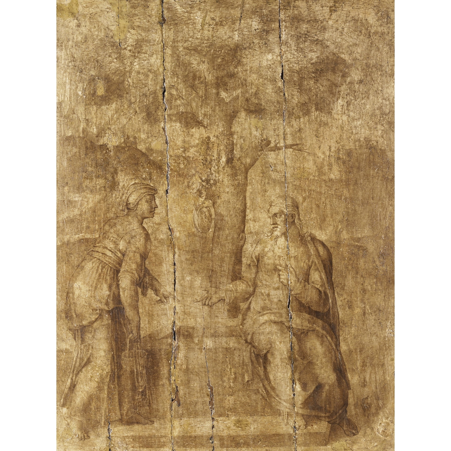 Ascribed To Michelangelo Christ And The Woman Of Samaria Extra Large ...