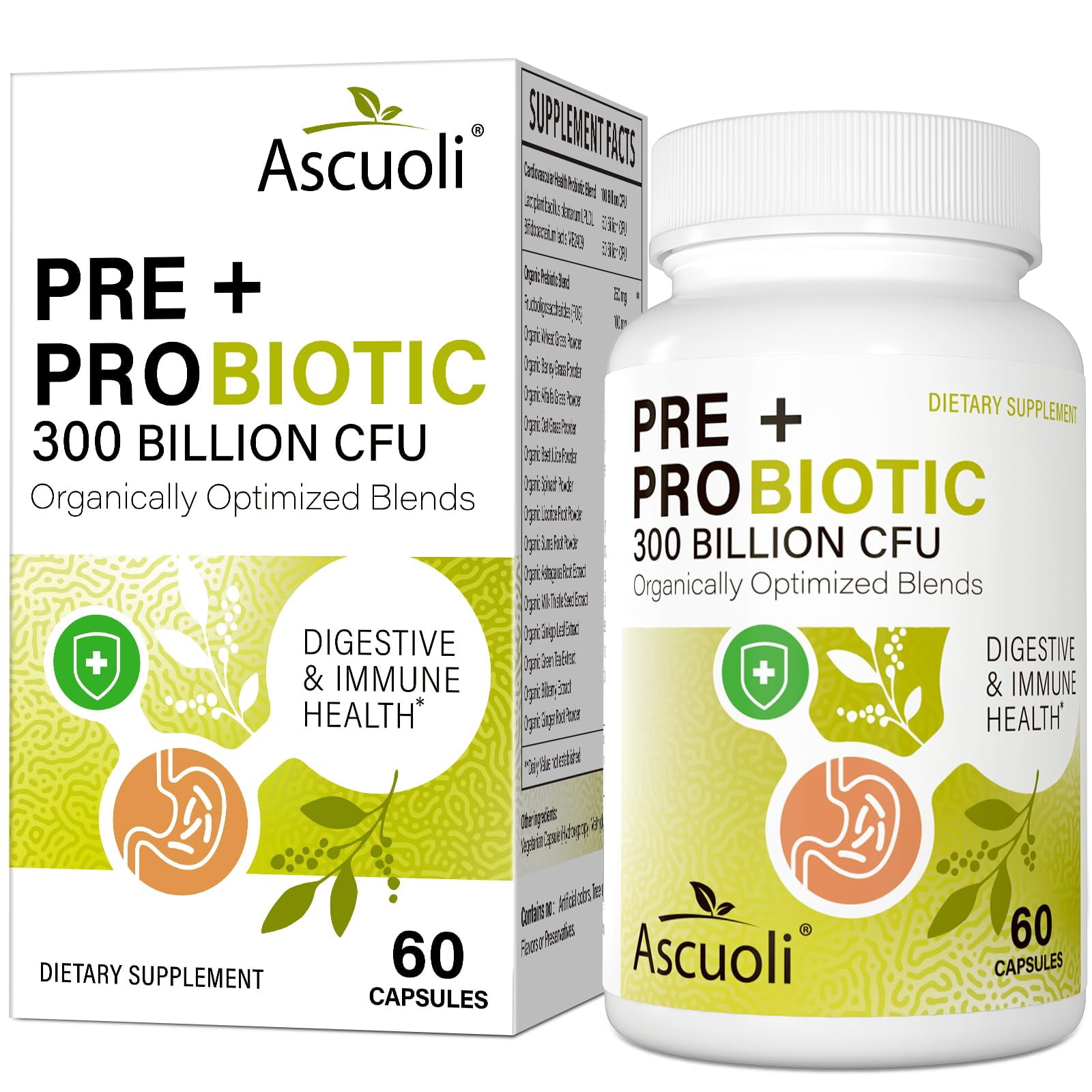 Ascuoli Probiotics for Women & Men - KMC2300 Billion CFU, 22 Strains ...