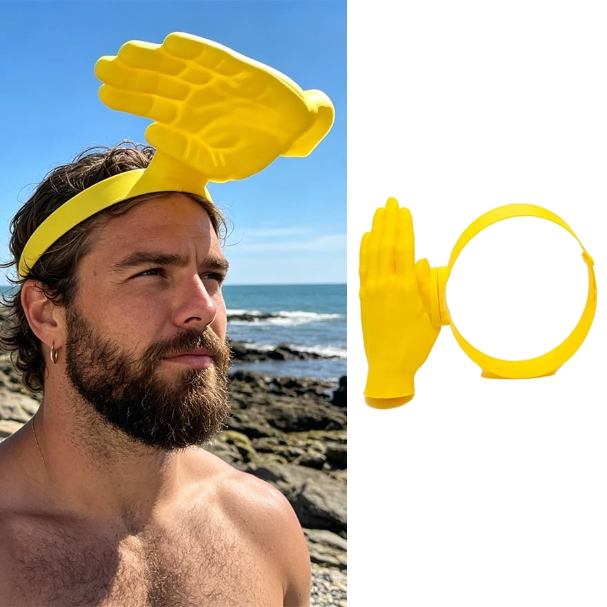 AsdQ Funny Hand-Shaped Sun Hat, Palm Hand Fan Visor – Novelty Sun Visor ...