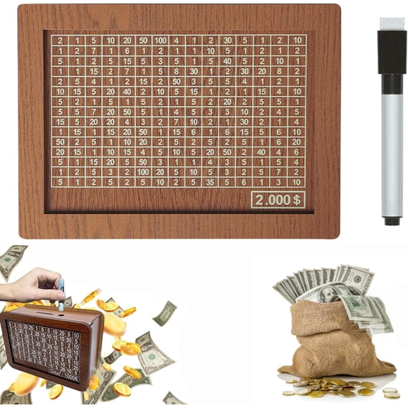 AsdQ Wallet Fattening Program - Cash Vault Wooden Savings Box, Retro ...