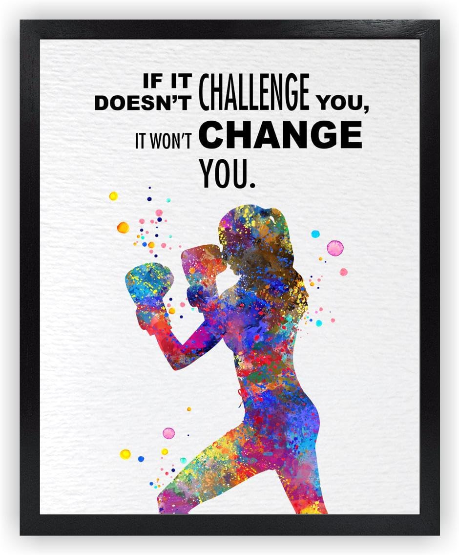 Asdg12s 11X14 Un Boxing Training Workout Exercise Woman Girl Challenge ...