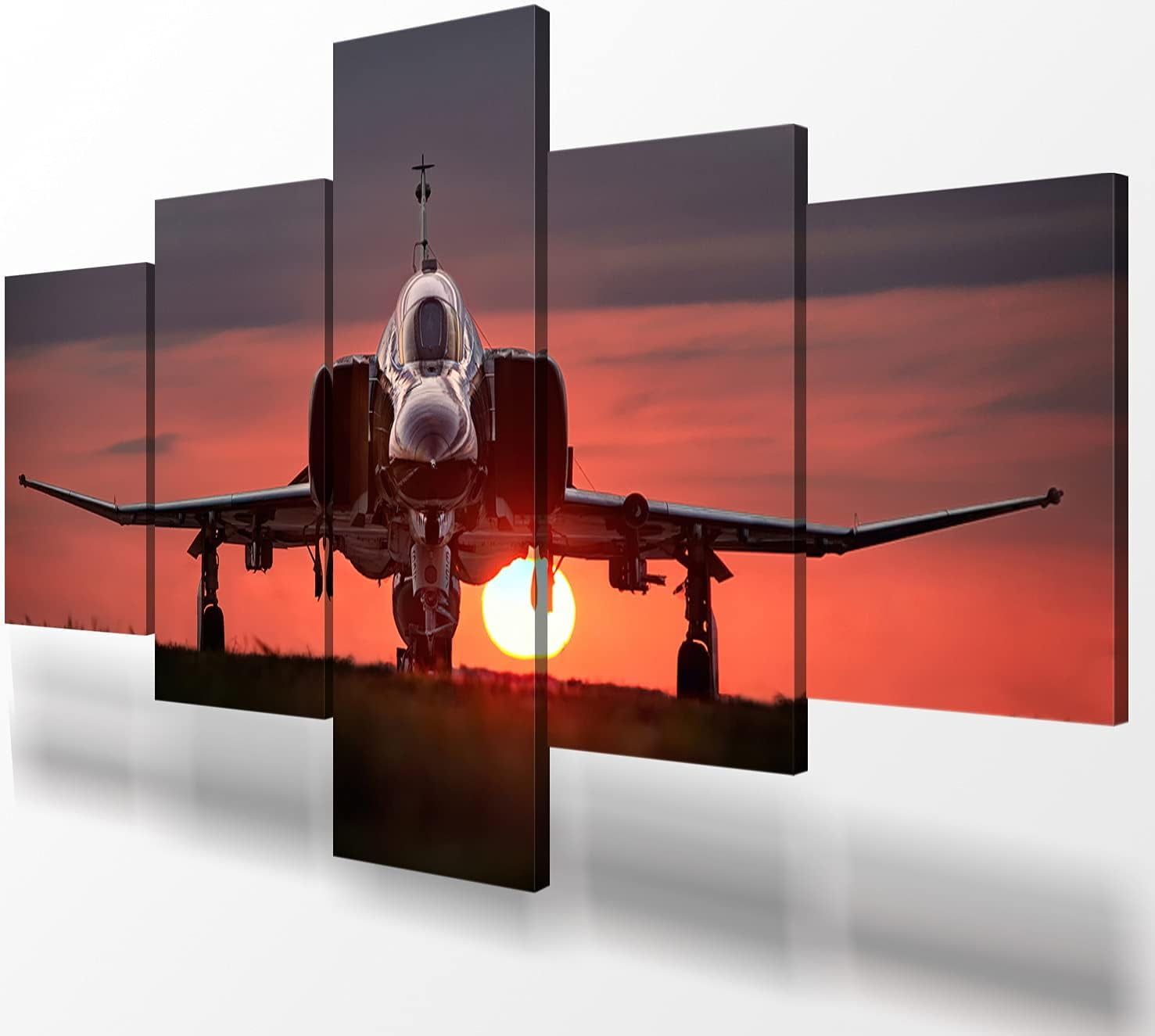 Asdg12s-5 Piece Airplane Decor F-4 Phantom II Military Wall Decor ...