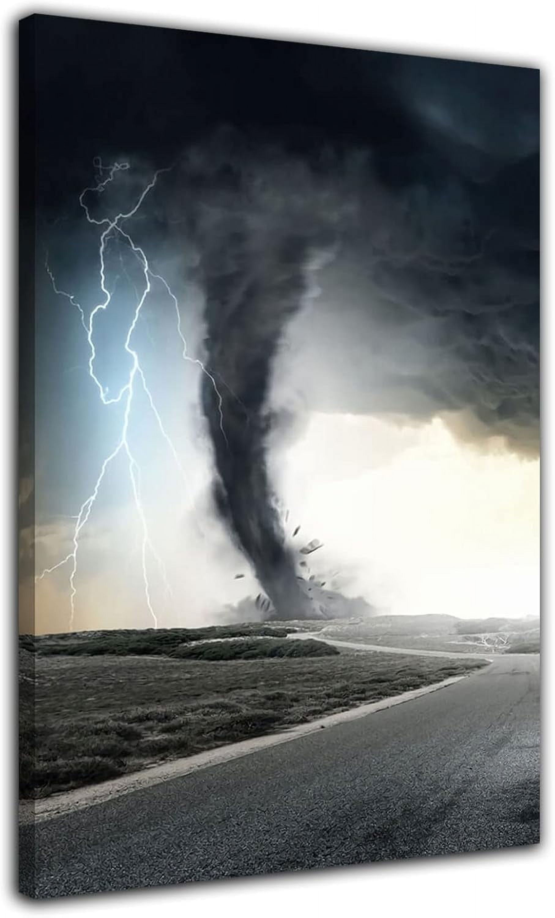 Asdg12s-Abstract Art Tornado And Lightning Poster Nature Landscape ...