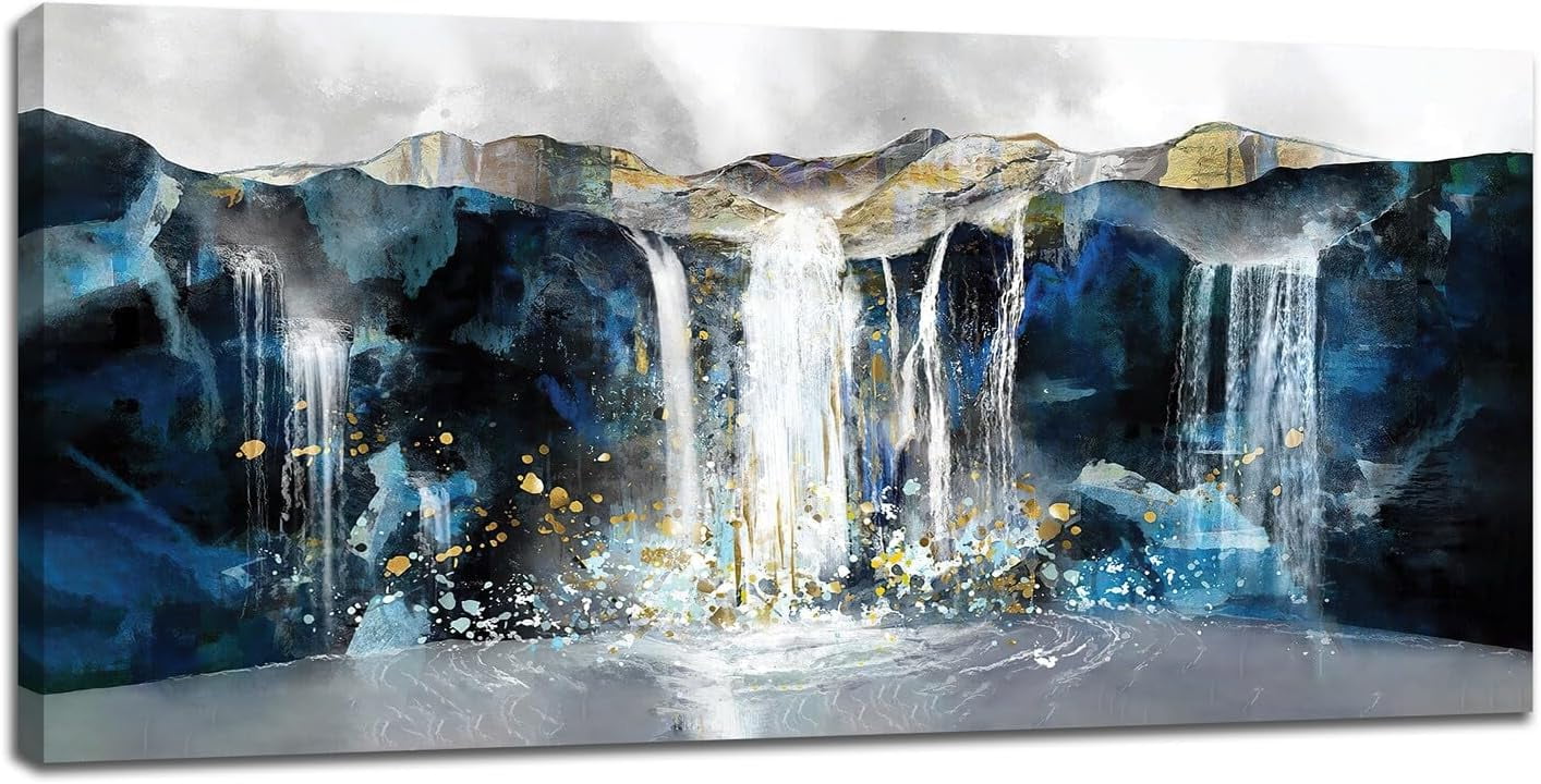Asdg12s- Abstract Waterfall Large Wall Art for Living Room Mountain ...