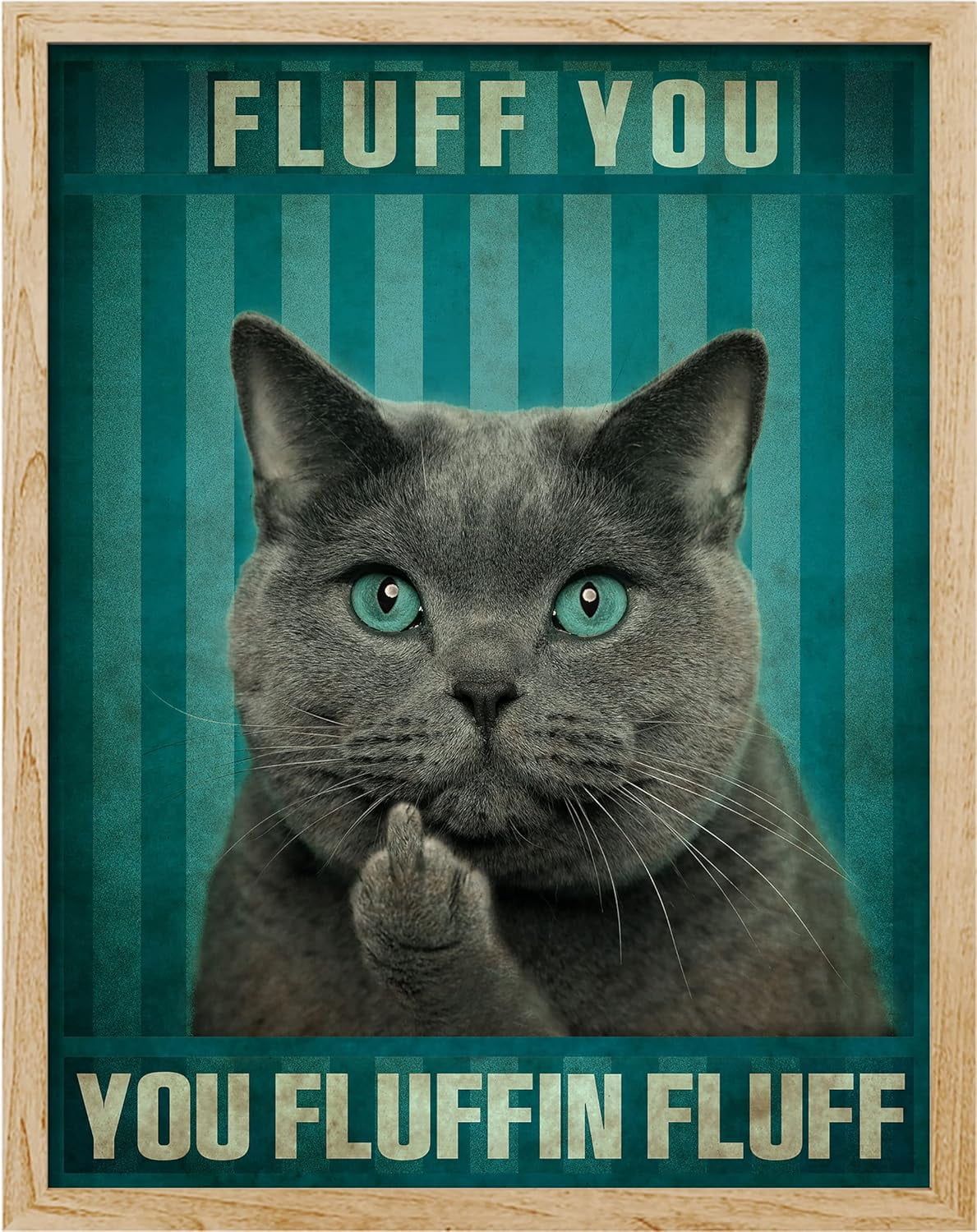 Asdg12s-Adhesive Canvas Poster Fluff You You Fluffin Fluff, Bad Kitty ...