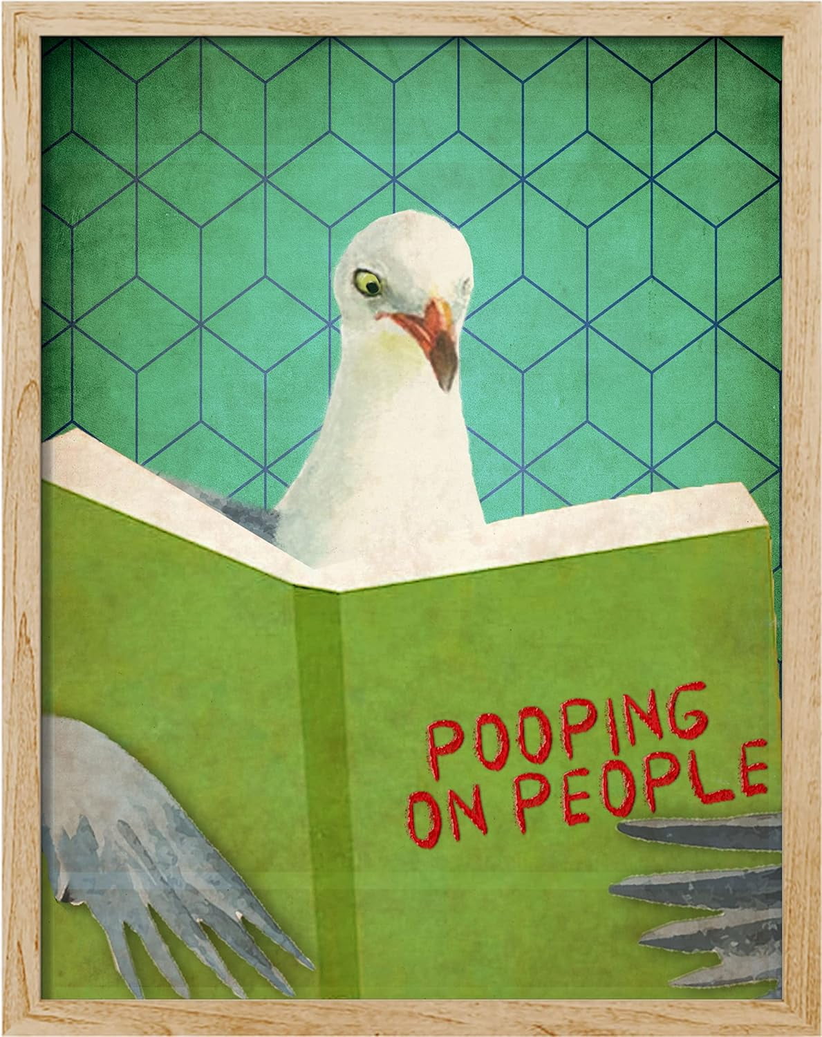 Asdg12s-Adhesive Canvas Poster Pooping on People, Hilarious Funny ...