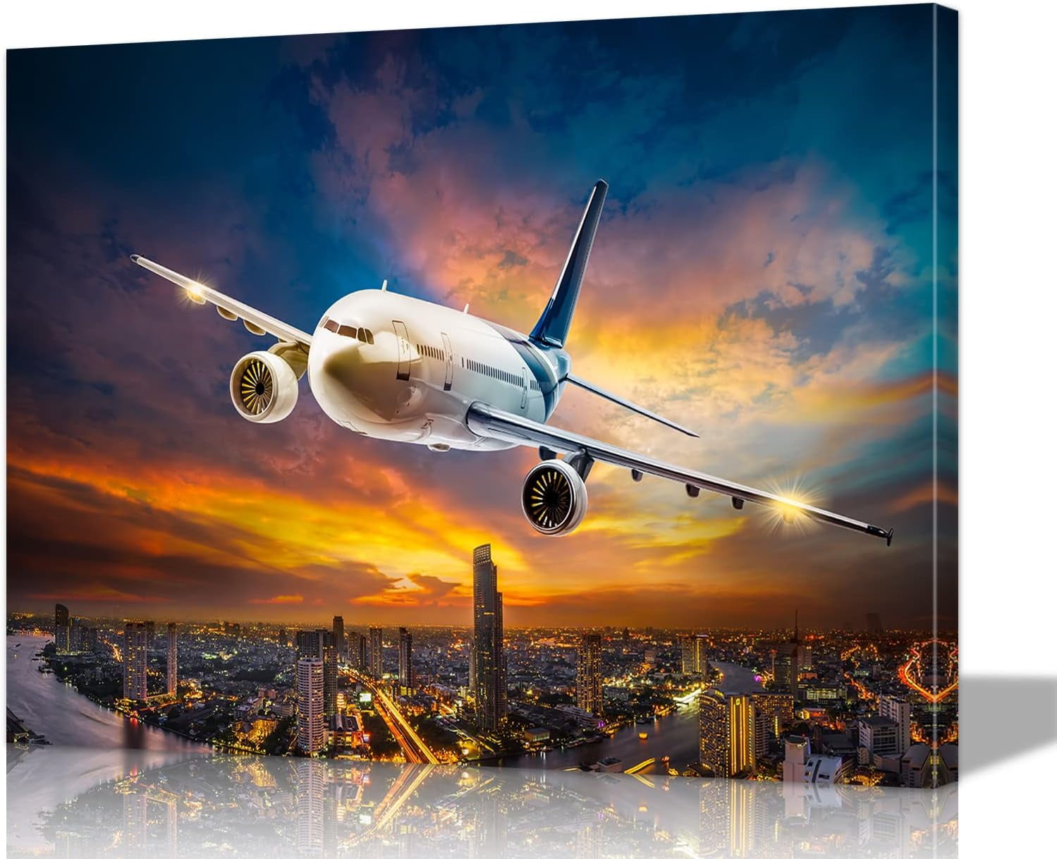 Asdg12s- Airplane Canvas Wall Art Airplane Decor Aviation Wall Art ...
