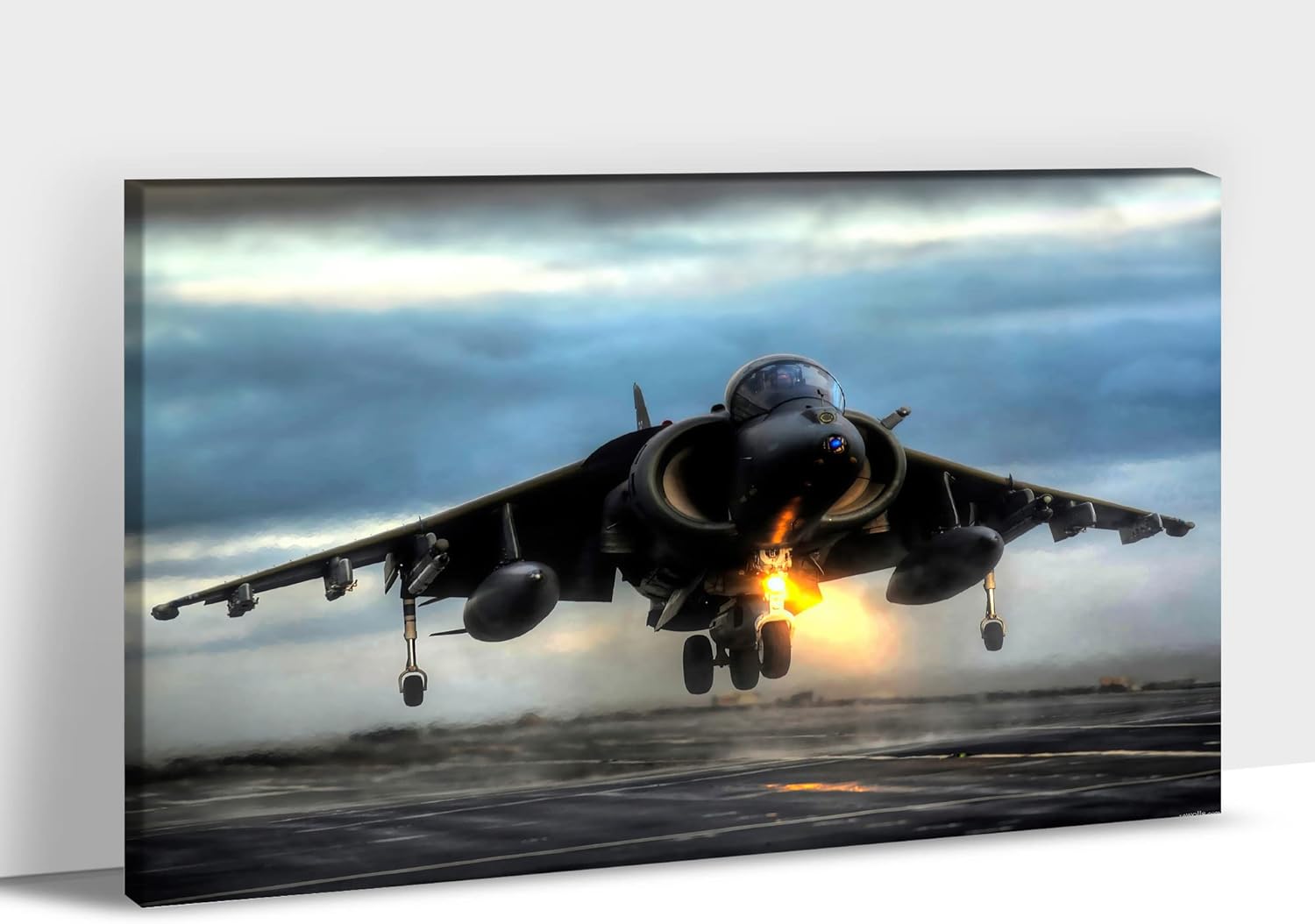 Asdg12s-Airplane Canvas Wall Art Artwork, Modern AV-8B Jet Aircraft ...