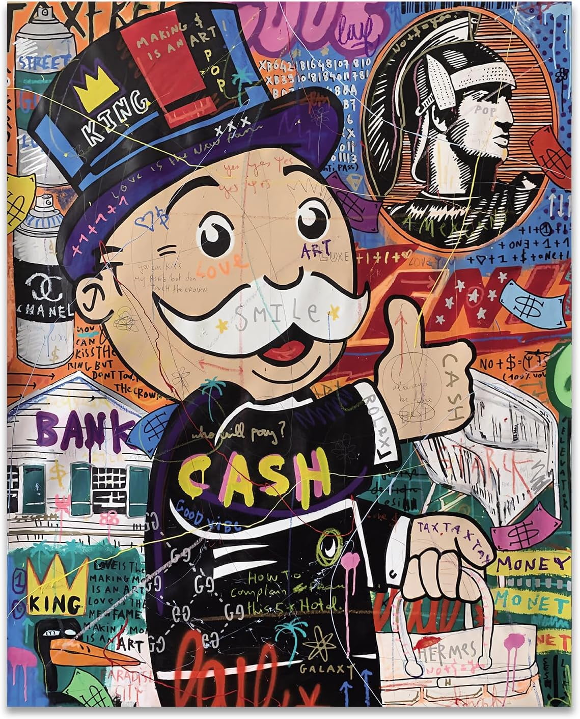 Asdg12s -Alec-Monopoly-Art-Money-Graffiti-Monopoly-Poster-Canvas-Poster ...