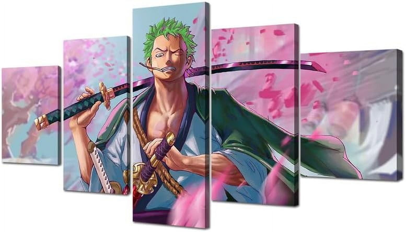 Asdg12s Anime Poster Roronoa Zoro Poster Print on Canvas Painting Wall ...