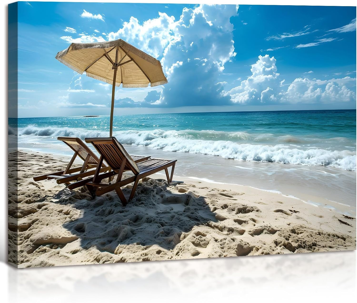 Asdg12s-Bathroom Wall Decor Blue Ocean Sea Wall Art Nature Landscape ...