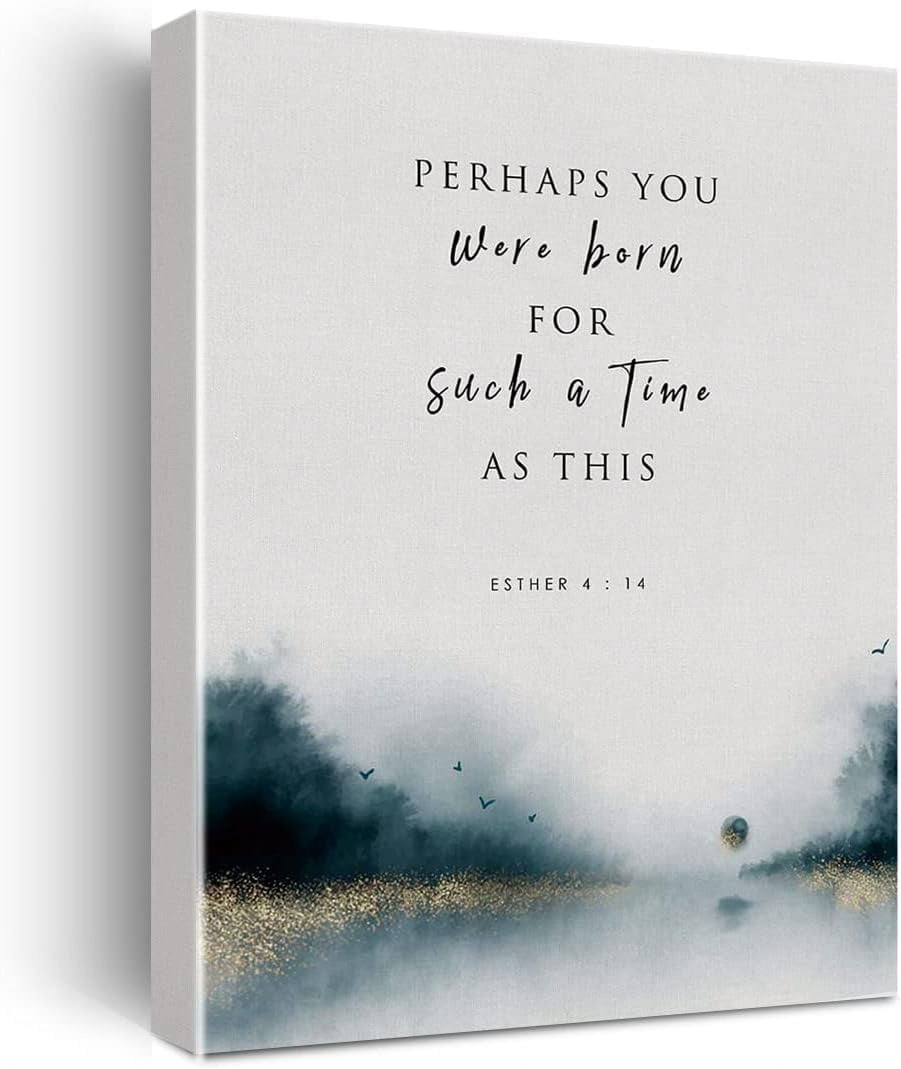 Asdg12s-Bible Verse Canvas Print Decor Perhaps You Were Born Esther 4: ...