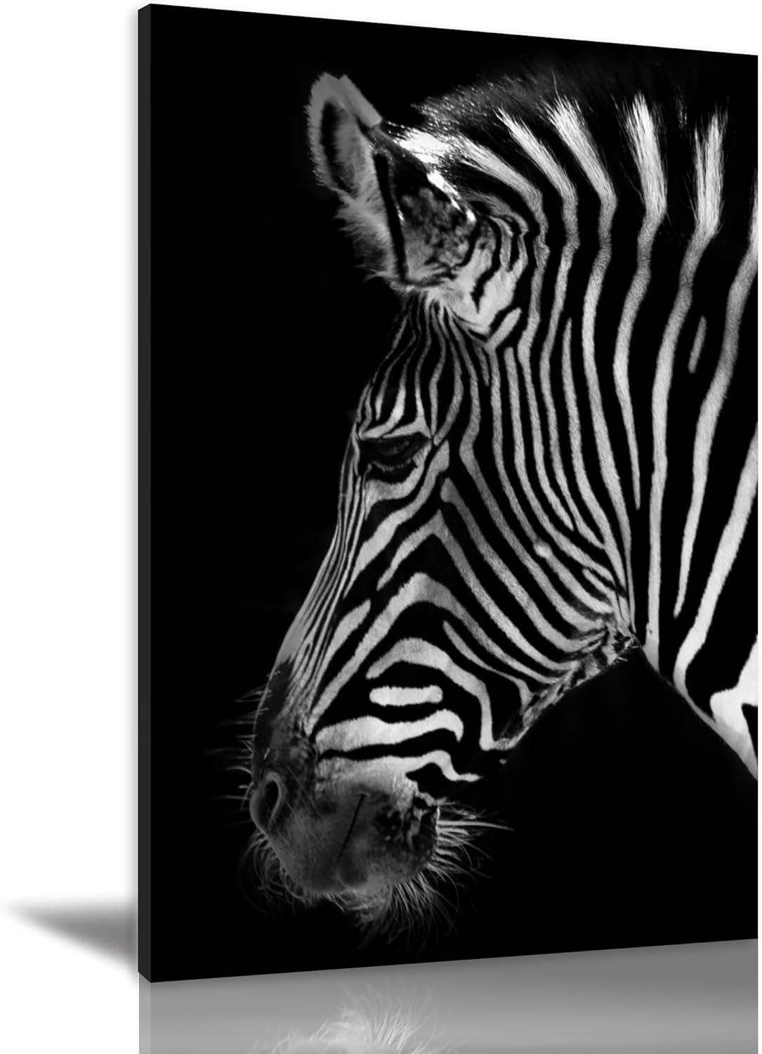 Asdg12s-Black And White Zebra Canvas Painting Modern Abstract Wall Art ...