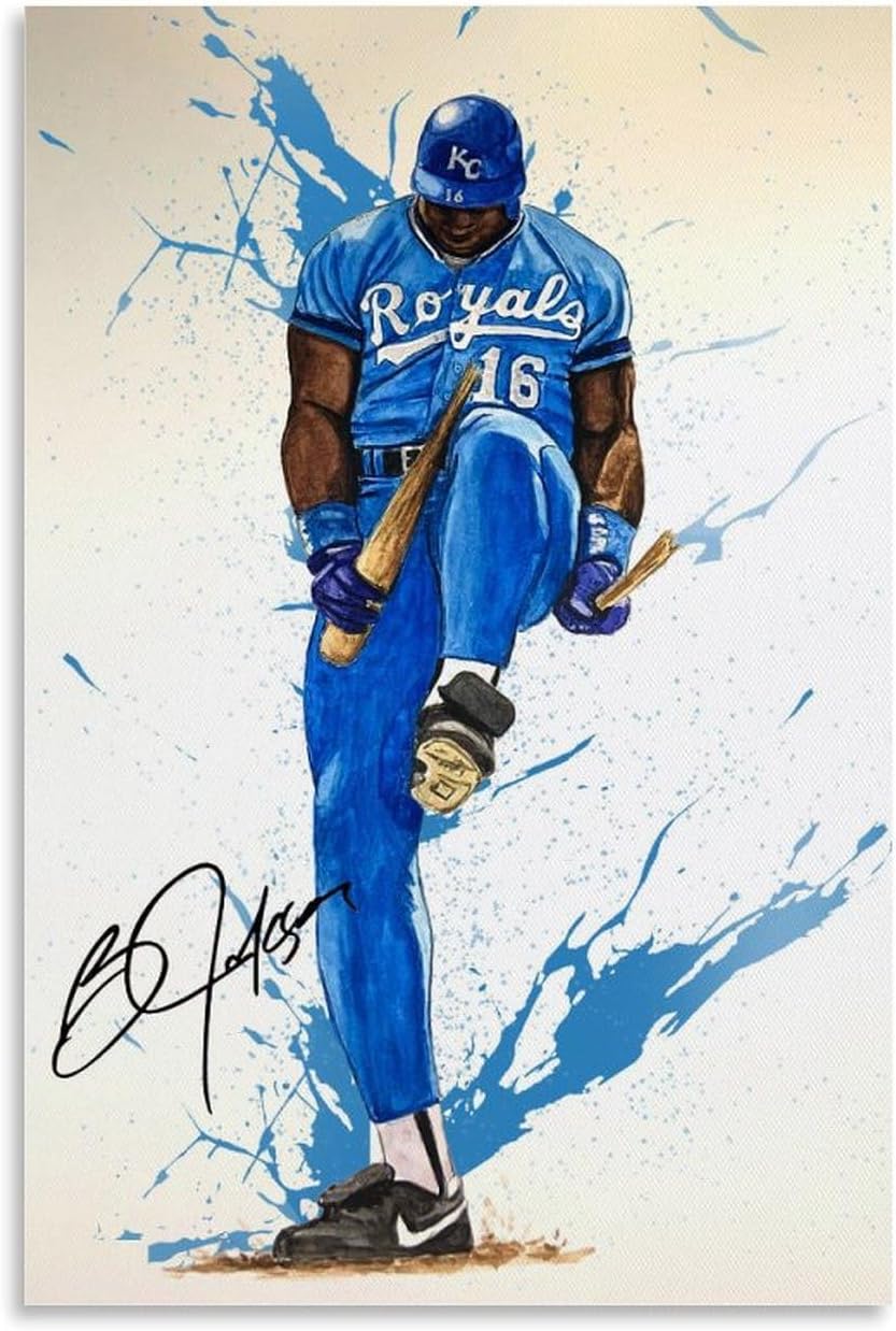 Asdg12s -Bo-Jackson-Signed-Poster-Classic-Moment-Poster-Decorative ...