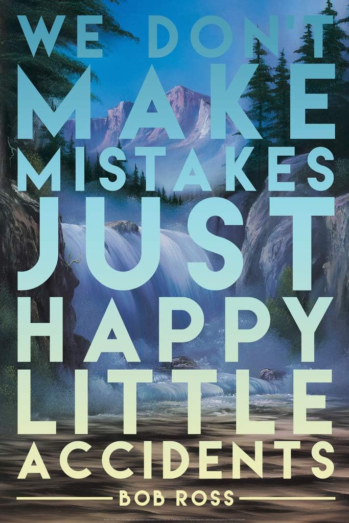 Asdg12s Bob Ross Quote Poster Happy Little Accidents Painting Famous ...