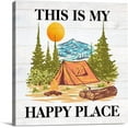 Asdg12s-Camping My Happy Place Farmhouse Canvas Print Wall Art Decor ...