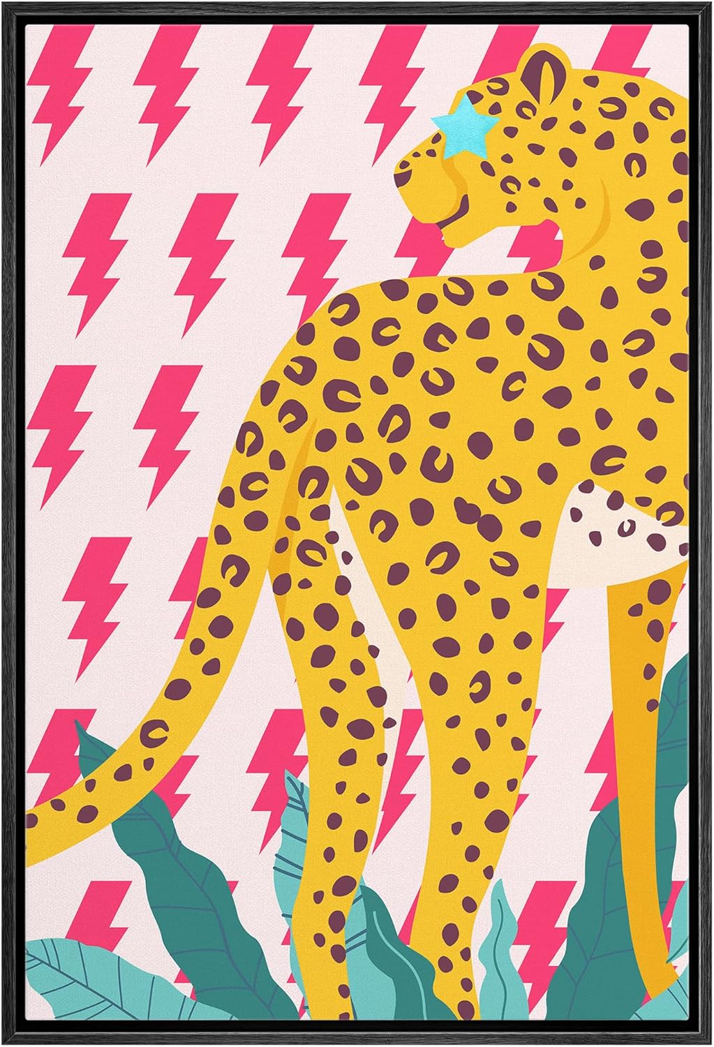 Asdg12s- Canvas Print Wall Art Preppy Room Decor Trendy Jungle Cheetah ...