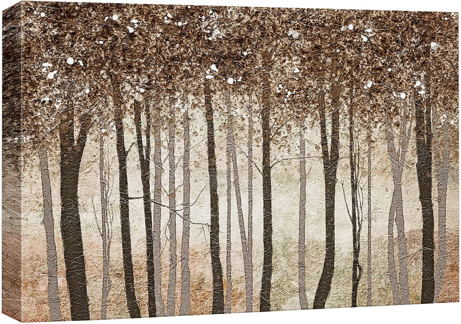 Asdg12s-Canvas Print Wall Art Rustic Brown Autumn Fall Forest Tree ...