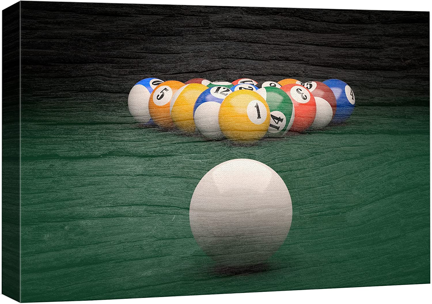 Asdg12s-Canvas Print Wall Art Wood Panel Effect Retro Vintage Colorful ...