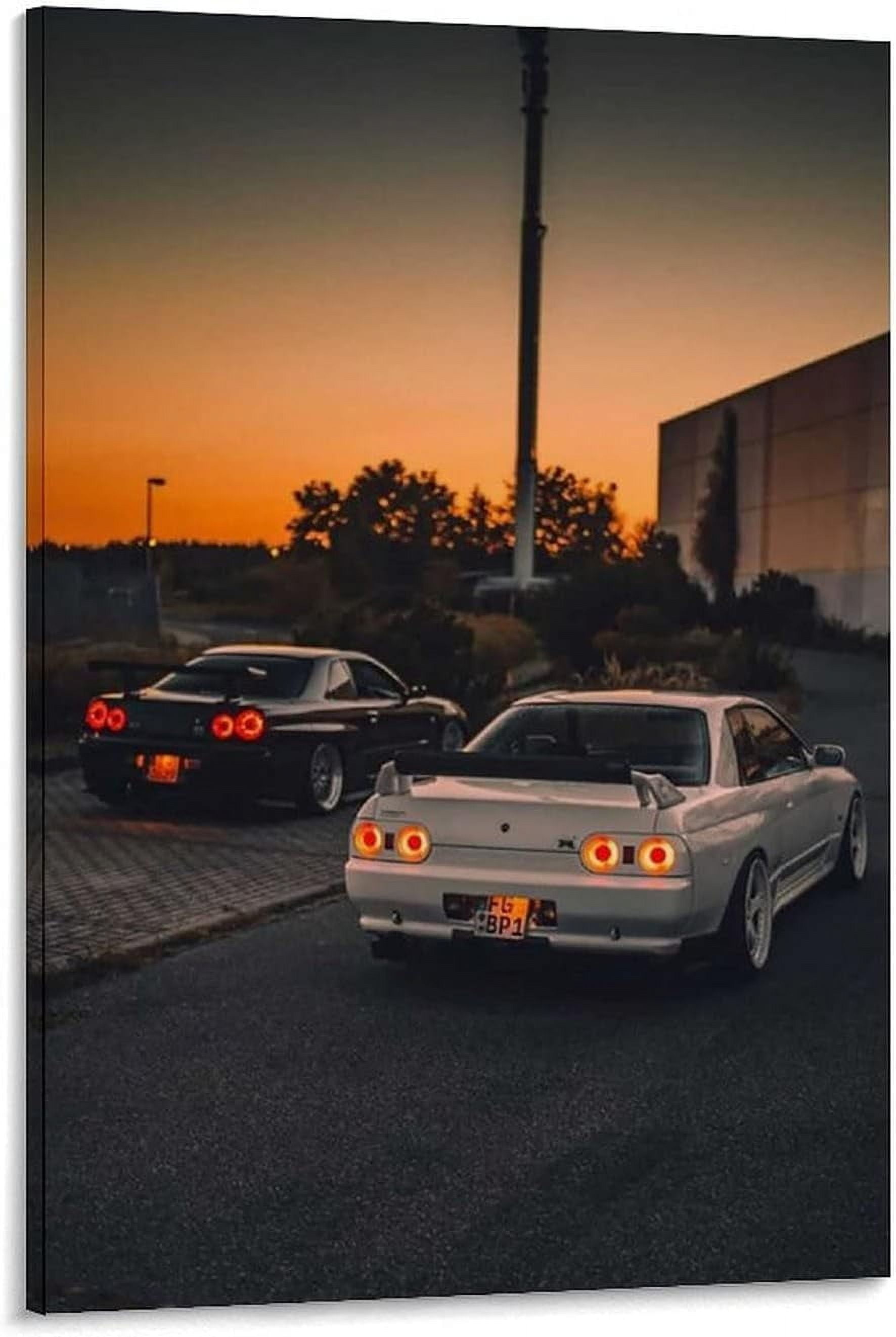 Asdg12s Car Poster JDM Skyline R34 Poster Canvas Art Poster and Wall ...