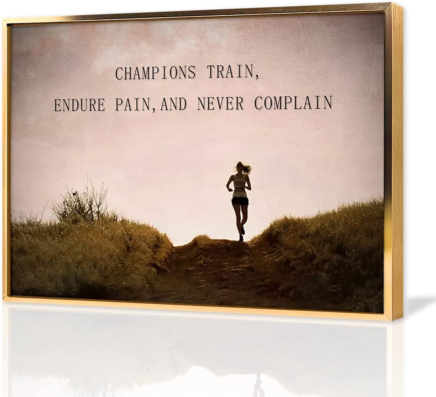 Asdg12s-Champions Train Inspirational Quote Canvas Painting Modern ...