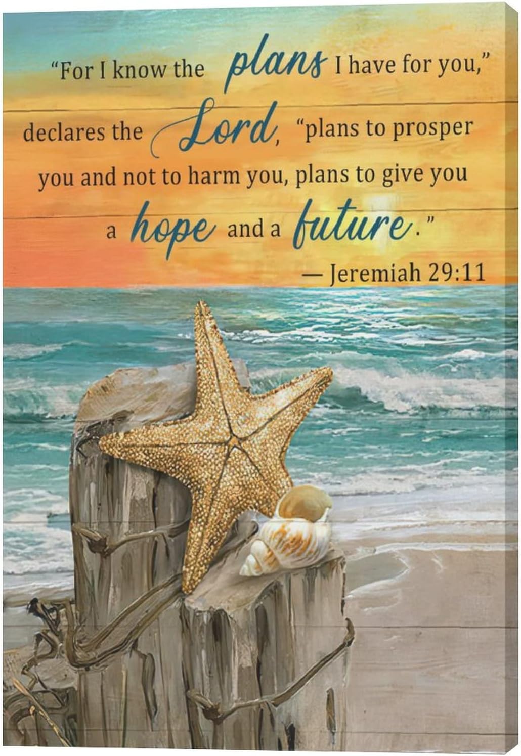 Asdg12s-Christian Jeremiah Bathroom Wall Art Coastal Ocean Religious ...