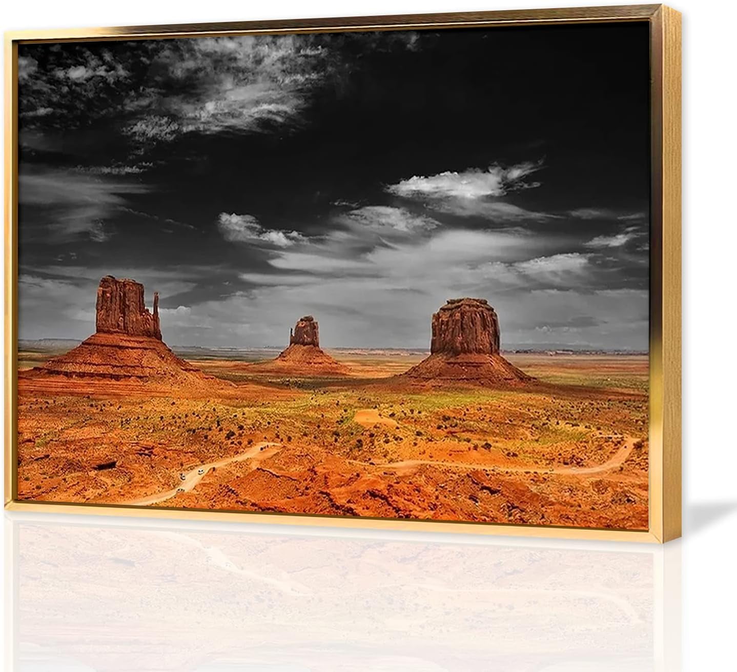 Asdg12s-Desert And Rock Landscape Canvas Painting Modern Abstract Wall ...