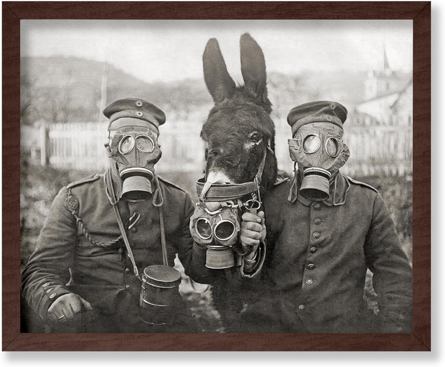 Asdg12s -Donkey-And-Two-Soldiers-Poster---Retro-World-War-Print ...