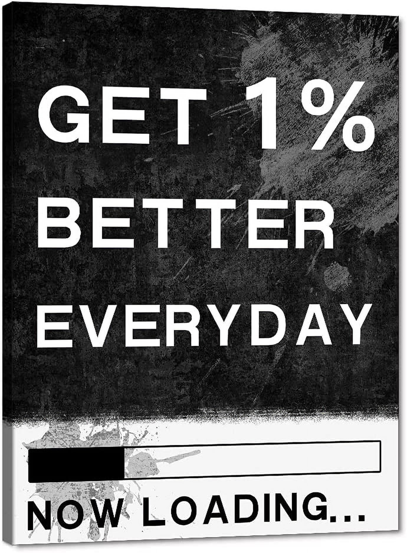 Asdg12s-Extra Large 1 Big Panel Everyday Get Better Motivational Canvas ...