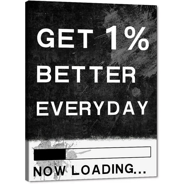 Asdg12s-Extra Large 1 Big Panel Everyday Get Better Motivational Canvas ...