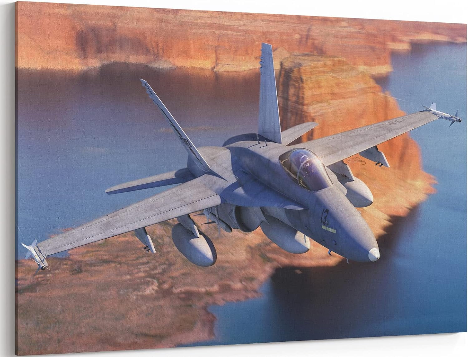 Asdg12s-F-18 Airplane Canvas Wall Art Prints F/A-18 Hornet Strike ...