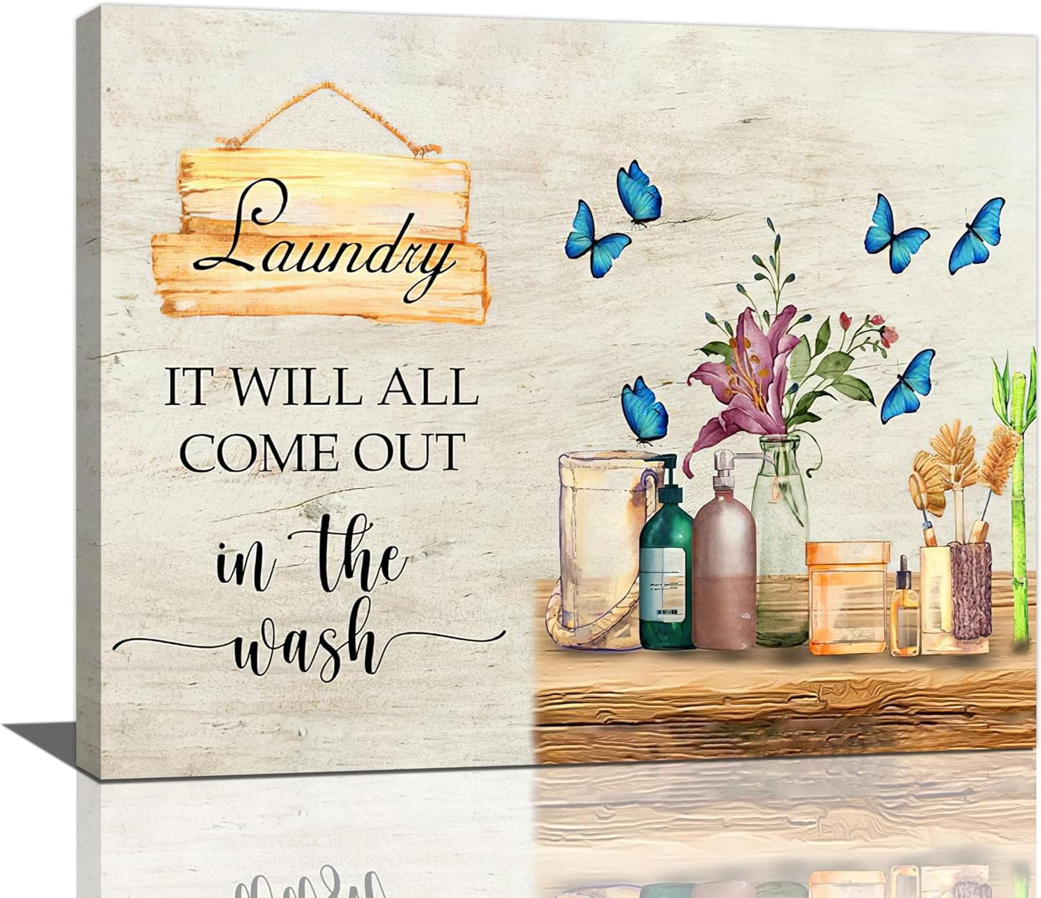 Asdg12s-Farmhouse Laundry Room Wall Decor Rustic Laundry Room Signs ...