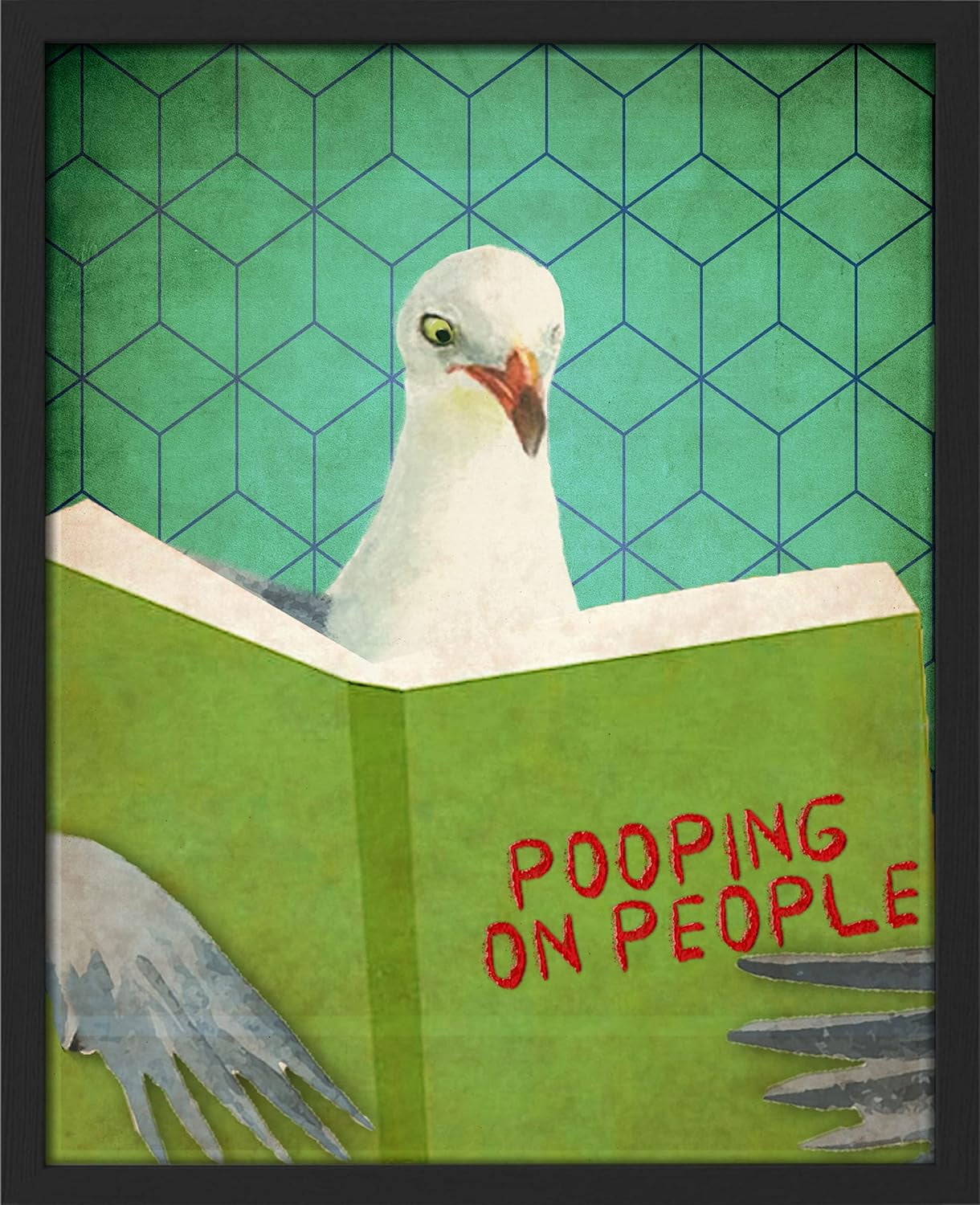 Asdg12s-Framed Pooping on People, Hilarious Funny Pigeon Studying on ...
