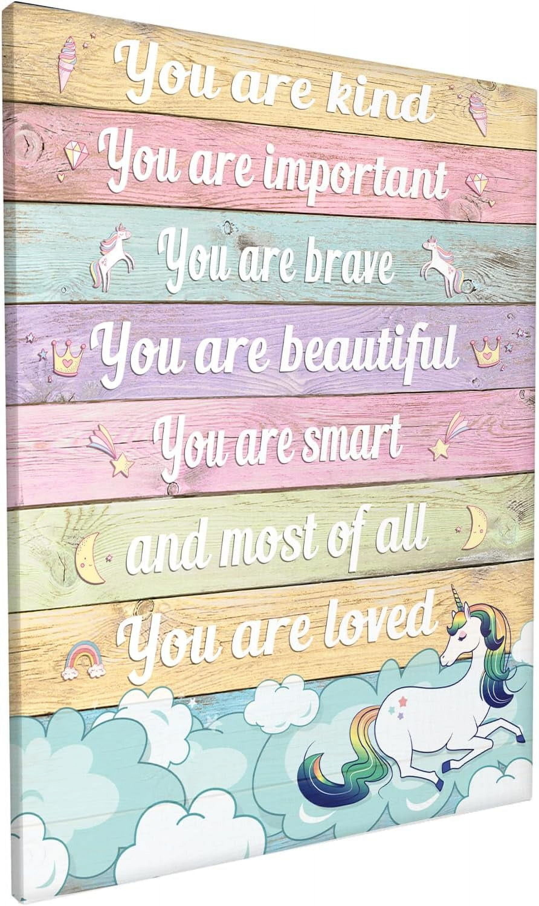 Asdg12s-Girls Bedroom Decor, Kids Bedroom Wall Decor for Girls, 12x16in ...