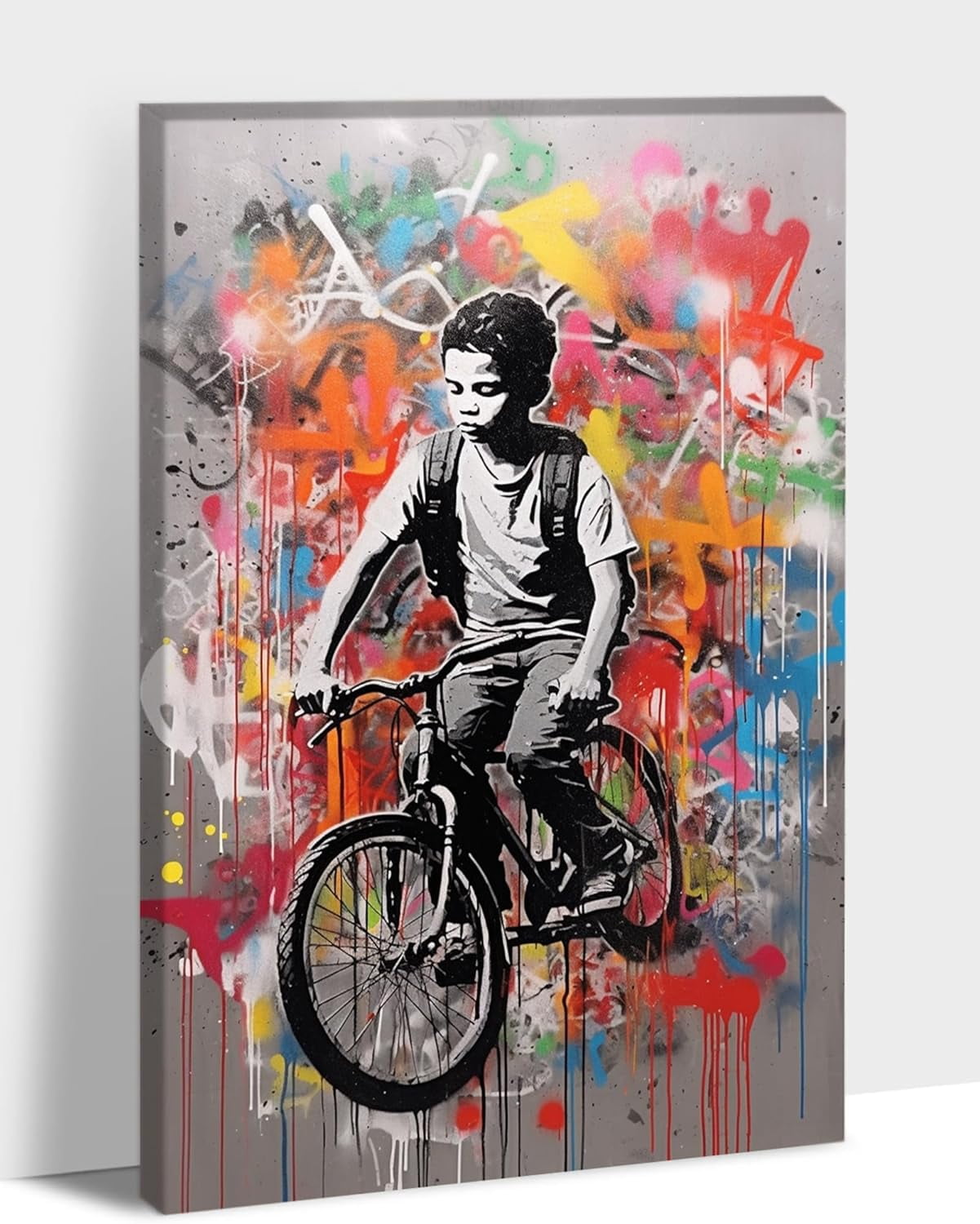 Asdg12s-Graffiti Canvas Wall Art, Colorful Street Graffiti Canvas ...