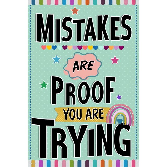 Asdg12s-Growth Mindset Mistakes Poster For Classroom Decoration ...