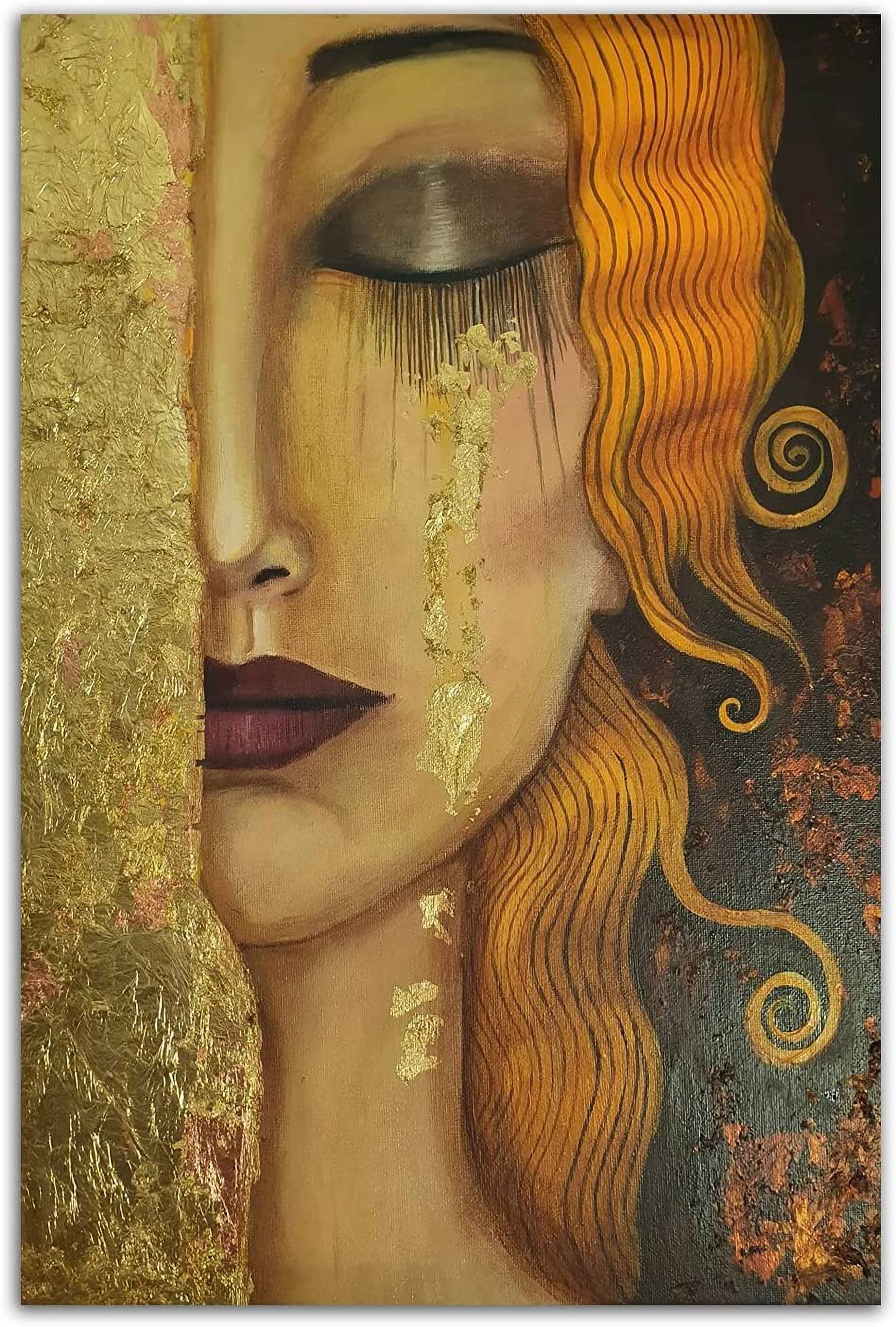 Asdg12s-Gustav Klimt Art Painting Freya Golden Tears Poster Print ...