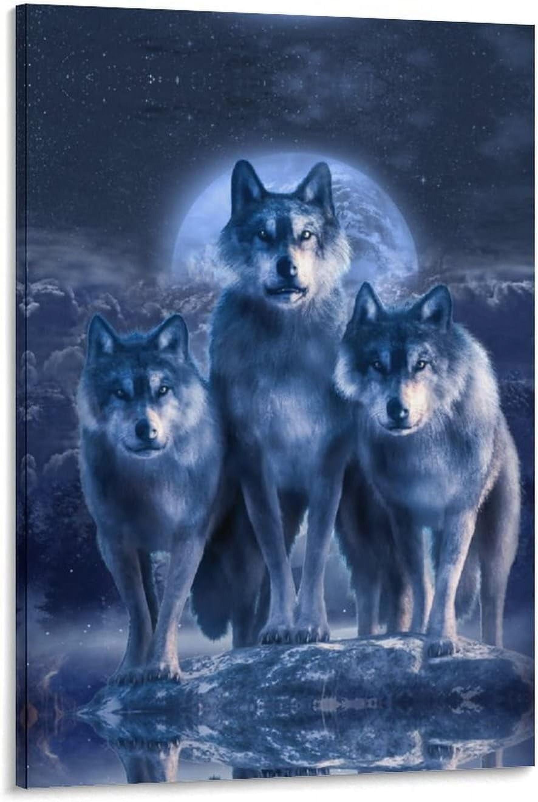 Asdg12s-Horror Wolves Gothic Dark Wall Decor Poster for Home,Animal ...