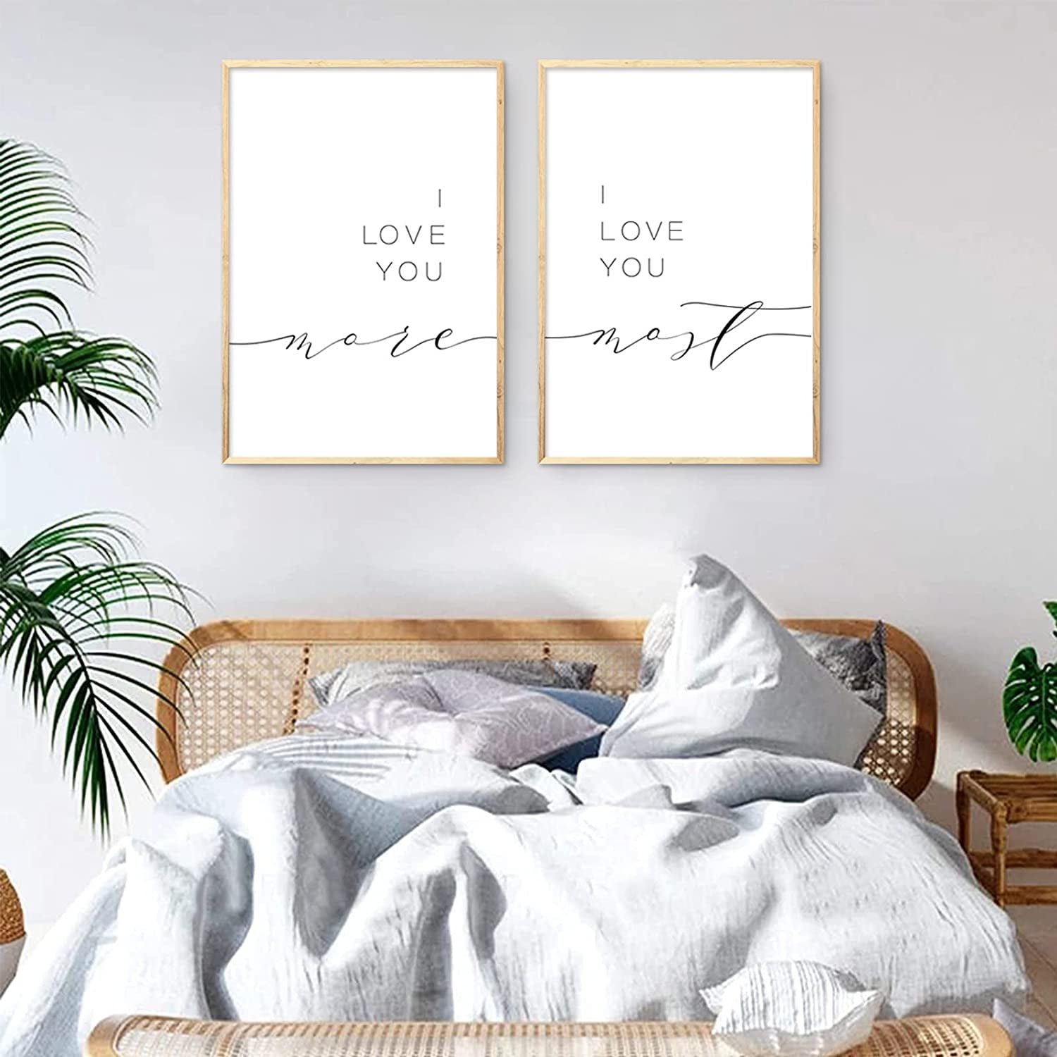 Asdg12s-I Love You More I Love You Most Wall Decor Love Quotes Canvas ...