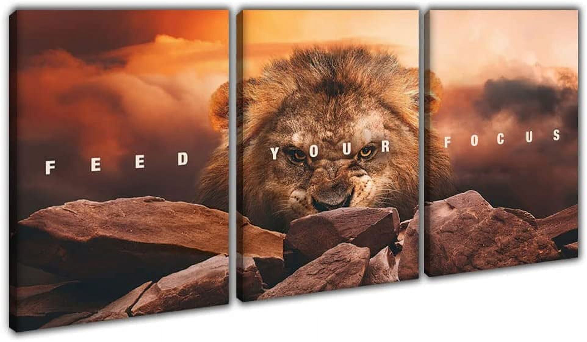 Asdg12s-Inspirational Canvas Wall Art 3 Panels Motivational Canvas Wall ...